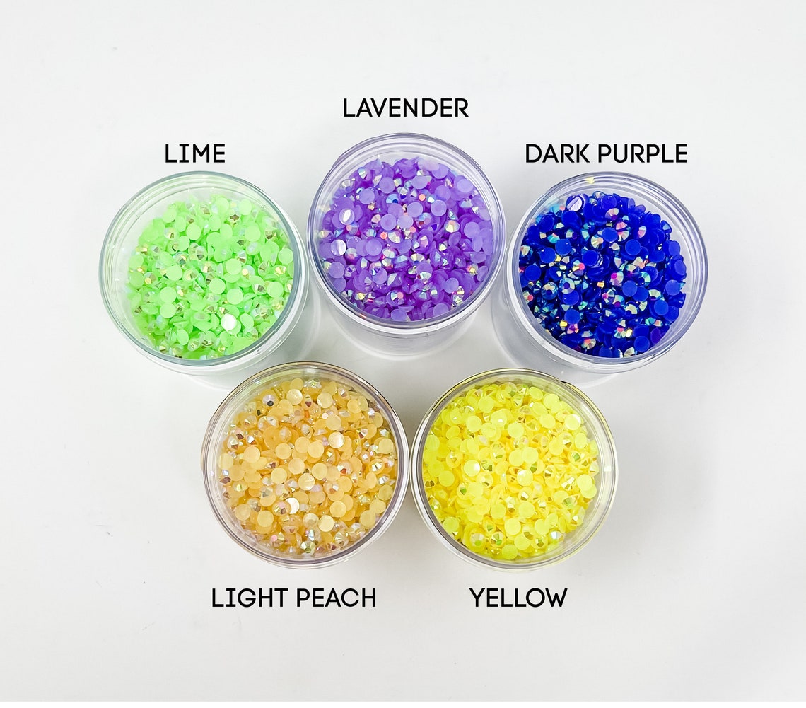 5MM SS20 Cup Jelly Resin Rhinestone JAR 1oz 2oz 4oz - Etsy