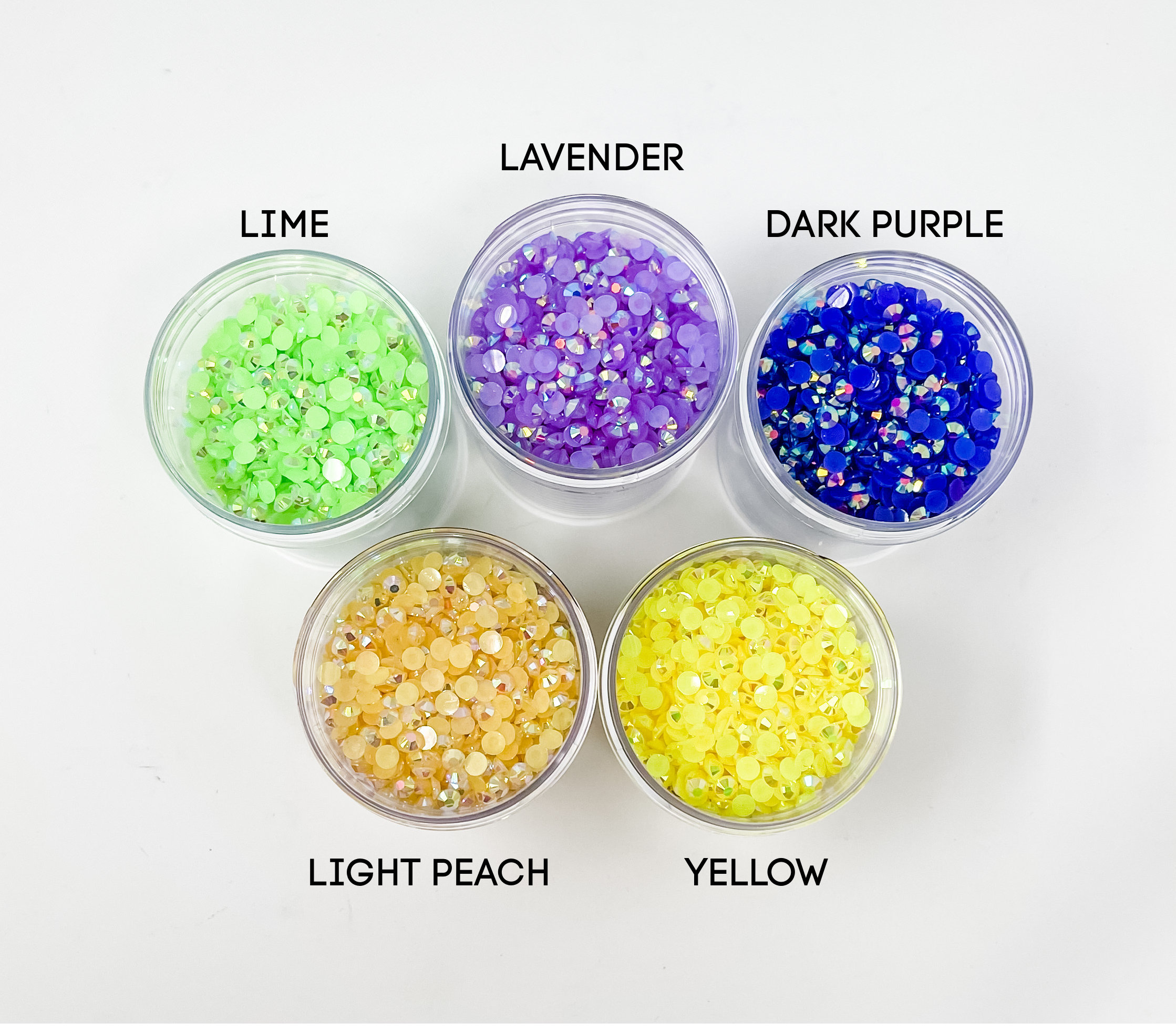 5MM SS20 Cup Jelly Resin Rhinestone JAR 1oz 2oz 4oz - Etsy