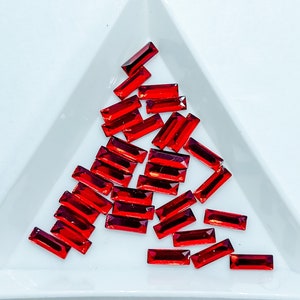 2.5x8mm Siam Red Stick Long Rectangle Shape Shaped Flatback Flat Back ...