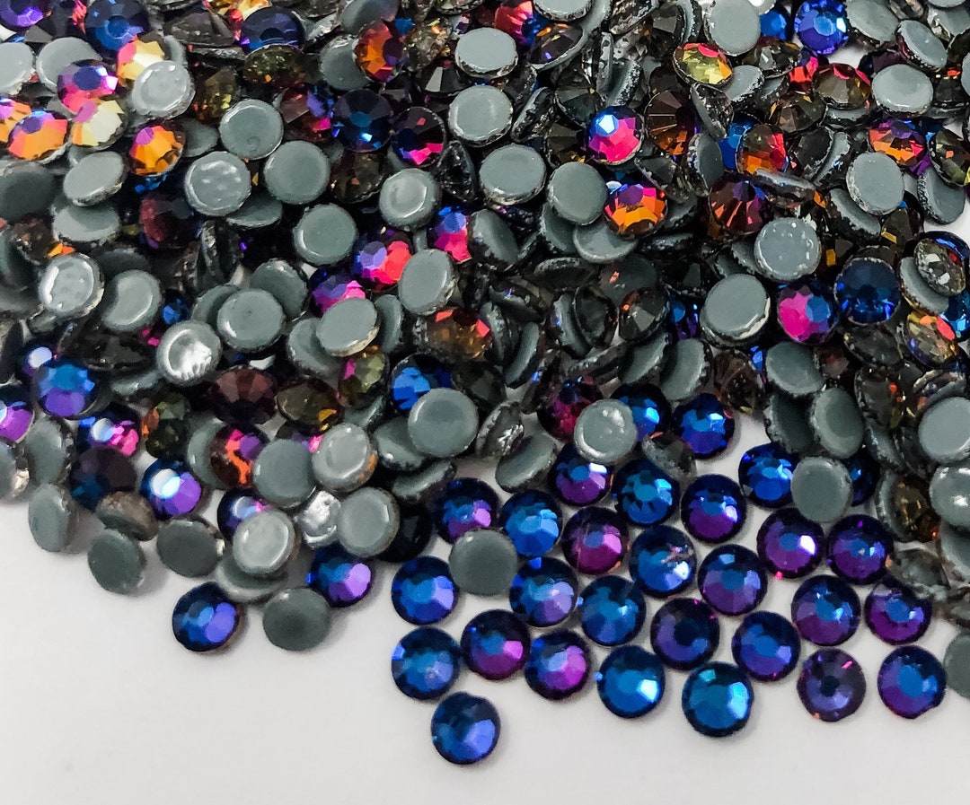 Hotfix Blue Volcano Flame Chameleon Color Shift Korean Rhinestone ...