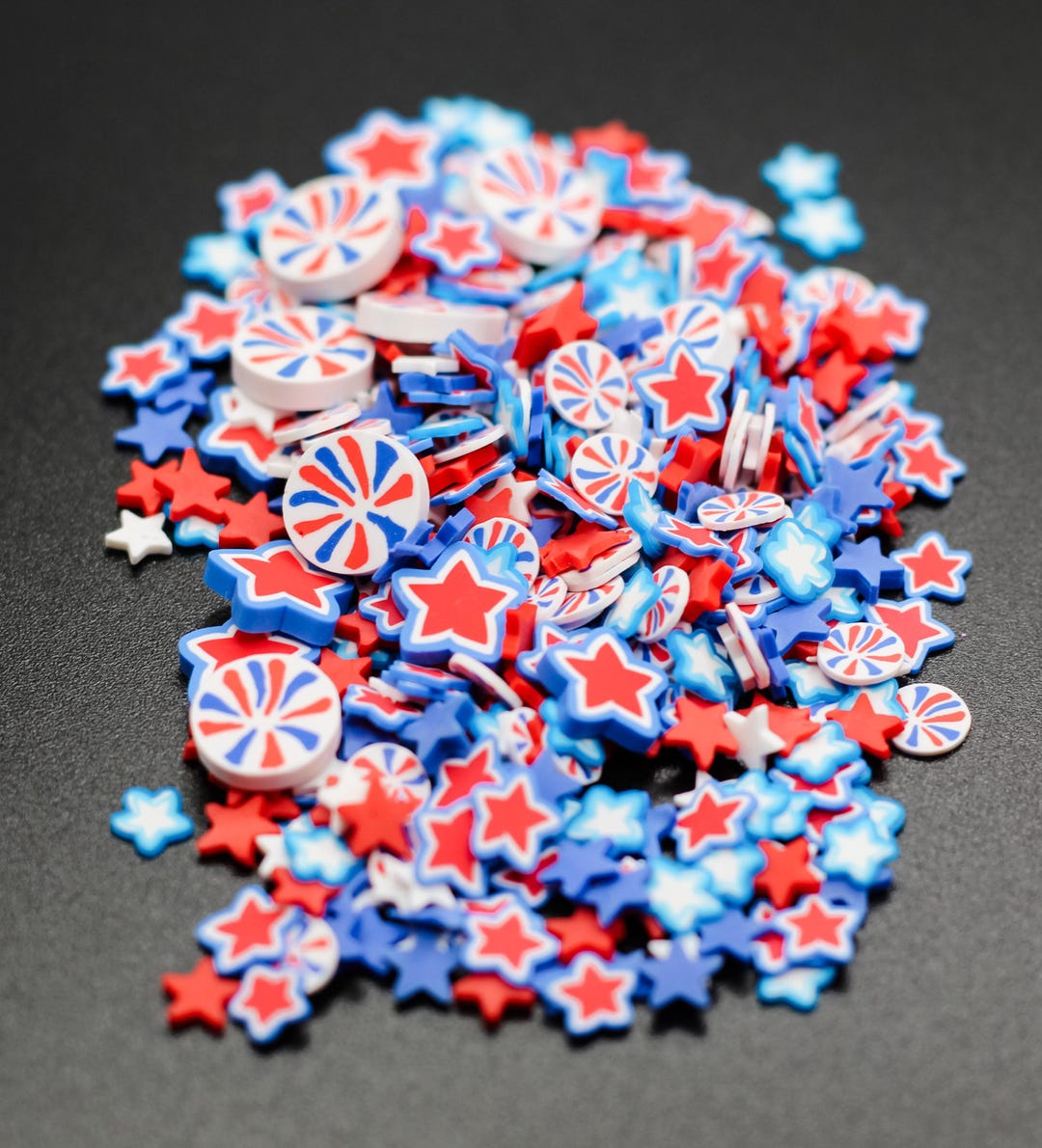 Patriotic Mix Polymer Clay Slice Flag Snowglobe Tumblers, Slime, Hair ...