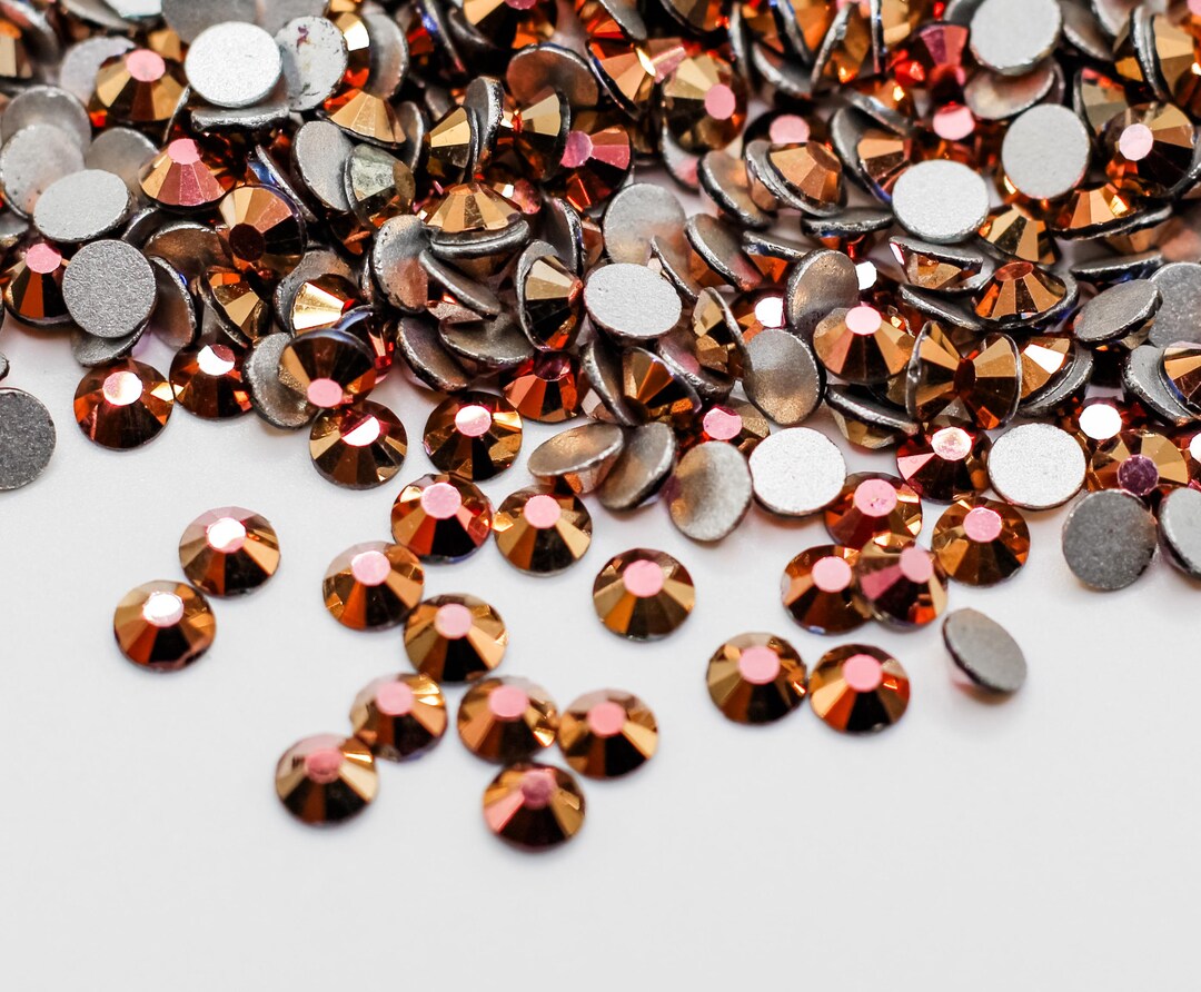 Rose Gold Sparkle Flatback Rhinestone Flat Back Dance Costume DIY ...