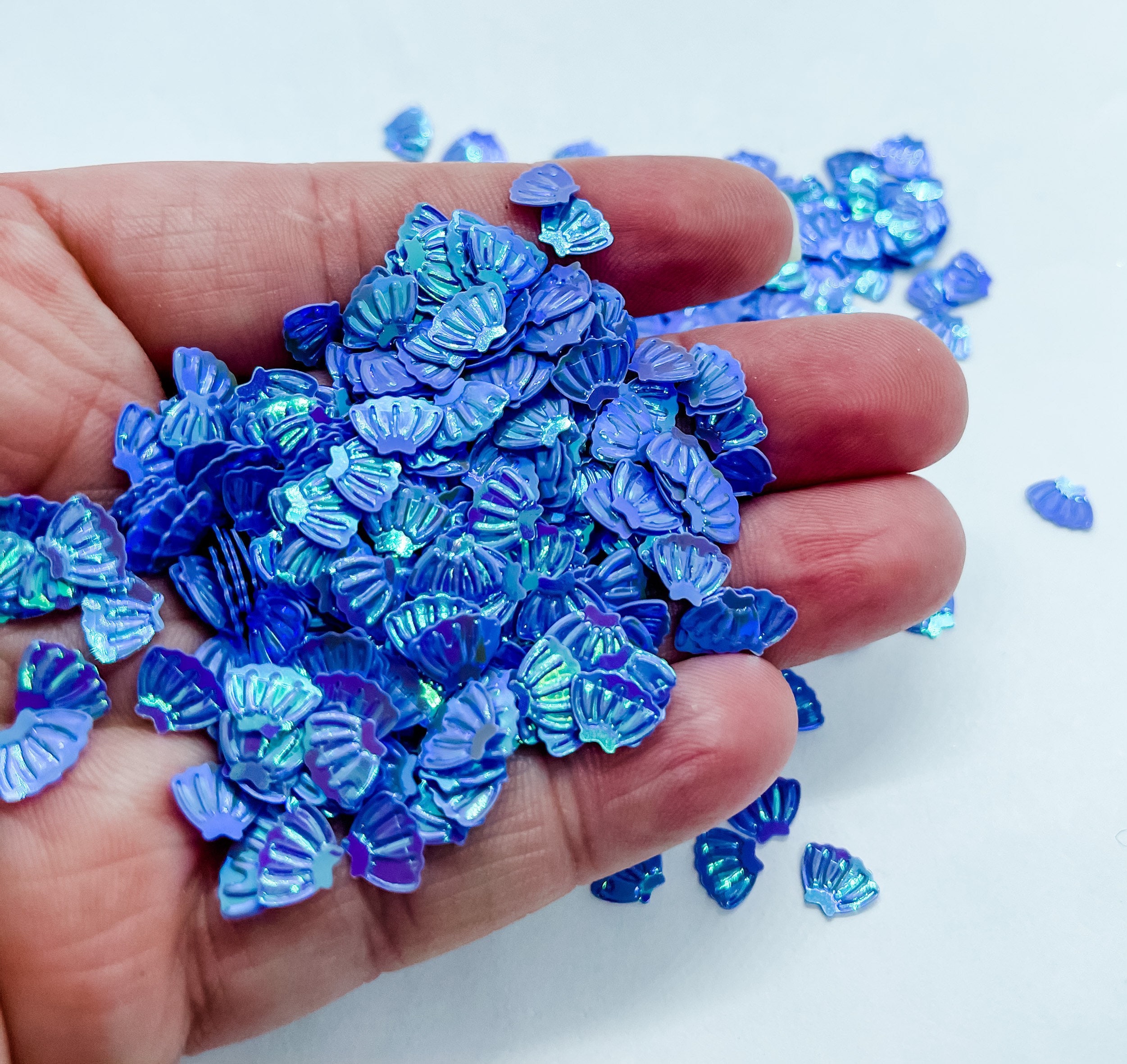 Mermaid Scale Sea Shell Oyster Purple Iridescent Fun Party - Etsy