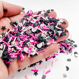 Pink Coffin Mix Halloween Cute Slime Polymer Clay Slice Slices Fake ...