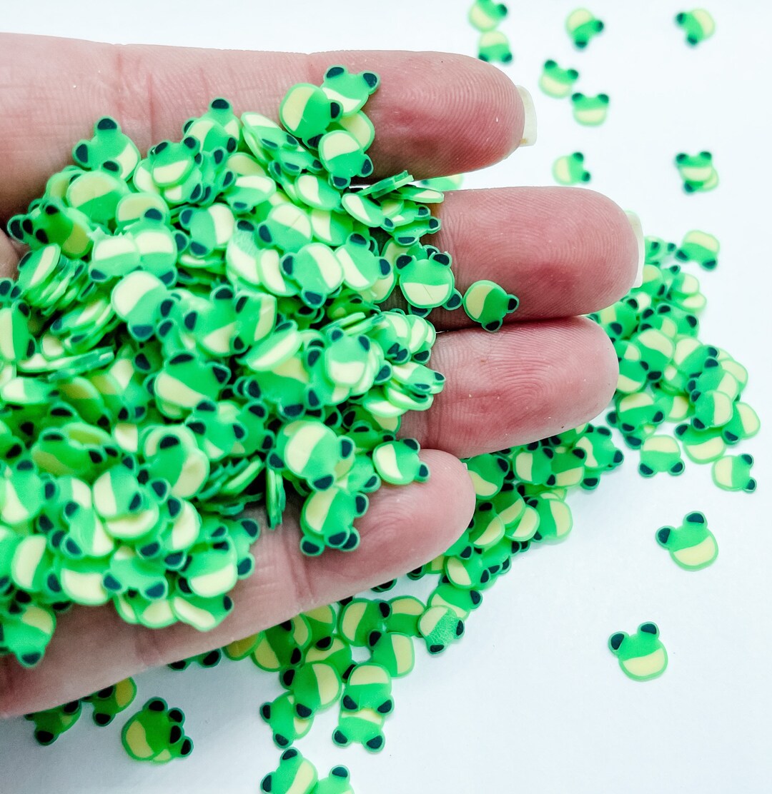 Frog Froggy Frogger Ribbit Animal Slime Polymer Clay Slice Slices Fake ...