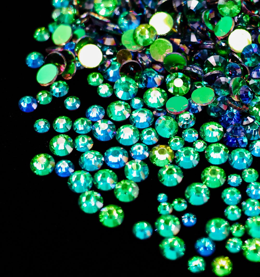 Celestial Green Flatback Rhinestone Flat Back 1440 Pc MIX Bag Dance ...
