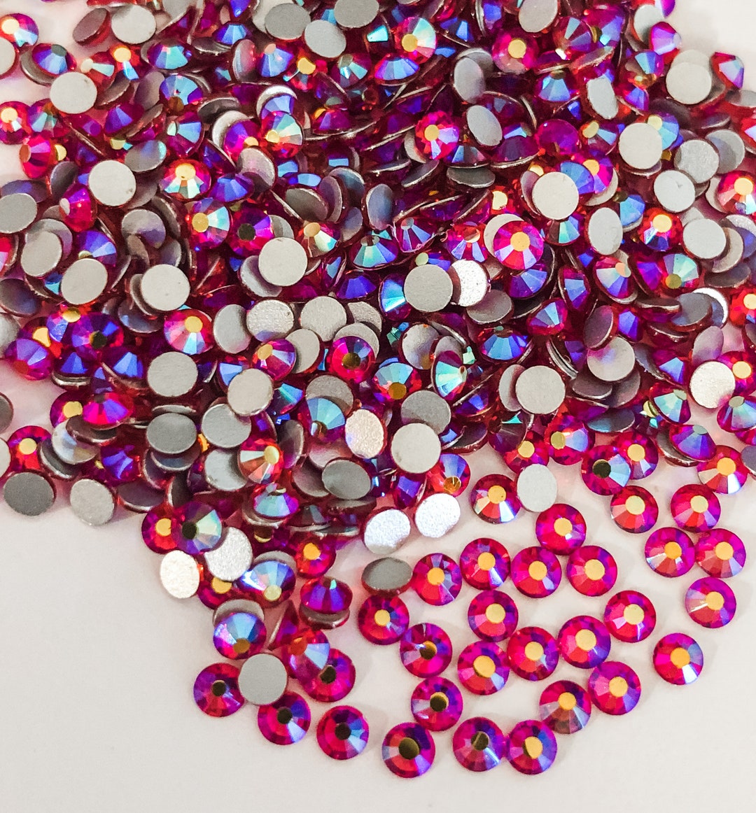 Light Siam AB Aurora Borealis Flatback Flat Back Rhinestone Rhinestones ...