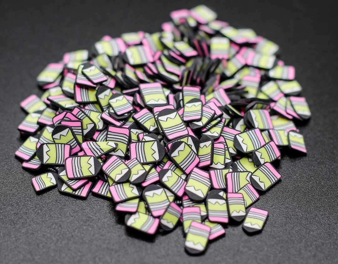 Pencil Back to School Polymer Clay Slice Snowglobe Tumblers, Slime ...