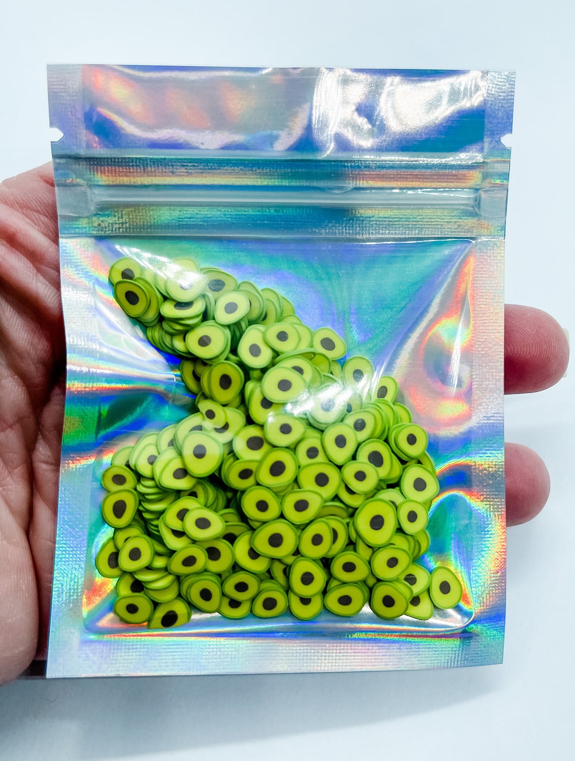 Avocado Green Fruit Slime Polymer Clay Slice Slices Fake Bake - Etsy