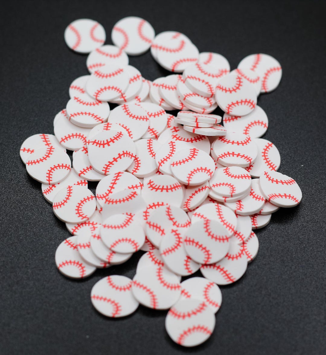 Baseball Polymer Clay Slice LARGE 10MM for Snowglobe Tumblers, Slime ...