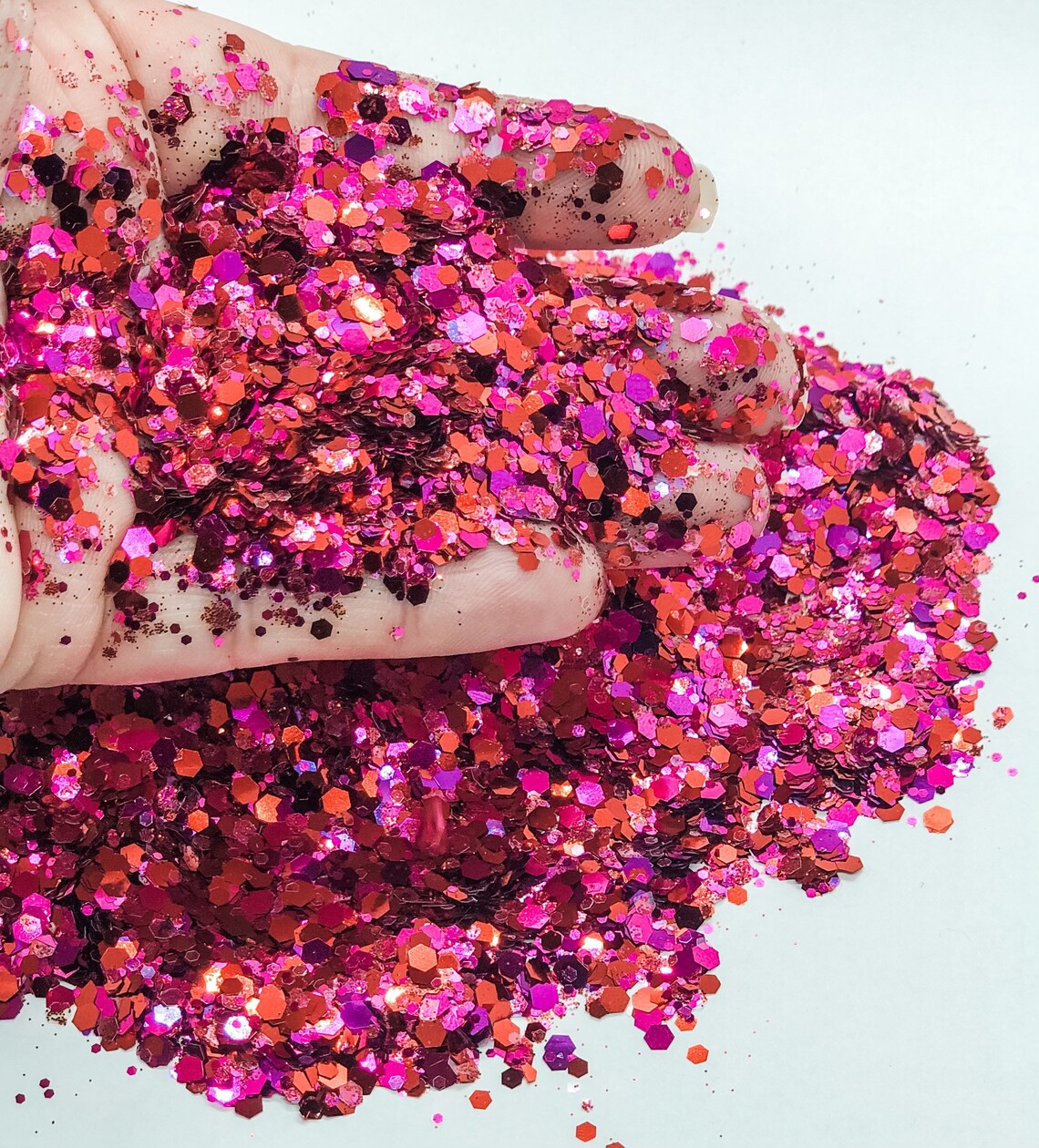 Sweetheart Red Pink Chunky Poly Glitter Mix for Glitter Epoxy - Etsy