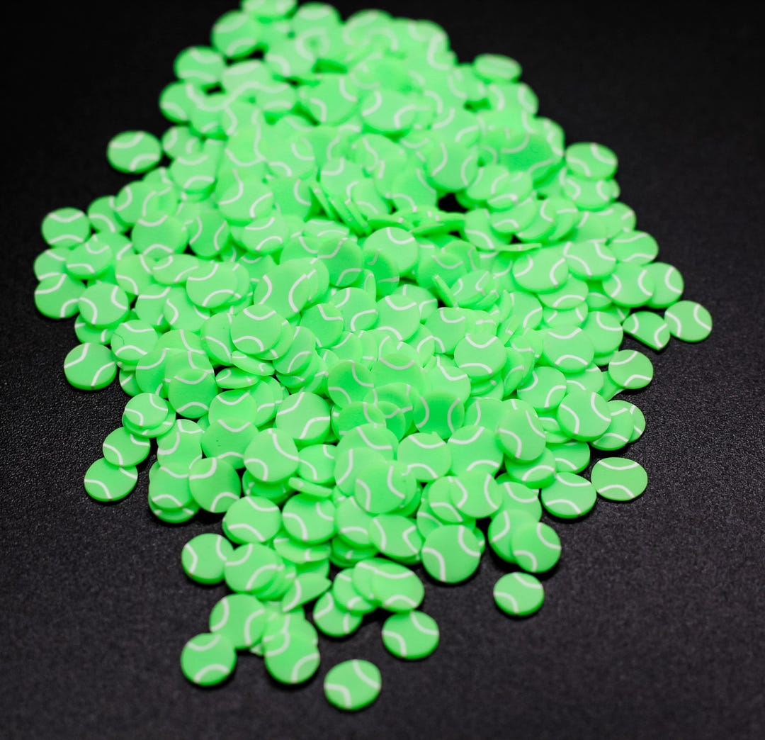 Tennis Polymer Clay Slice Ball for Snowglobe Tumblers, Slime, Hair Gel ...