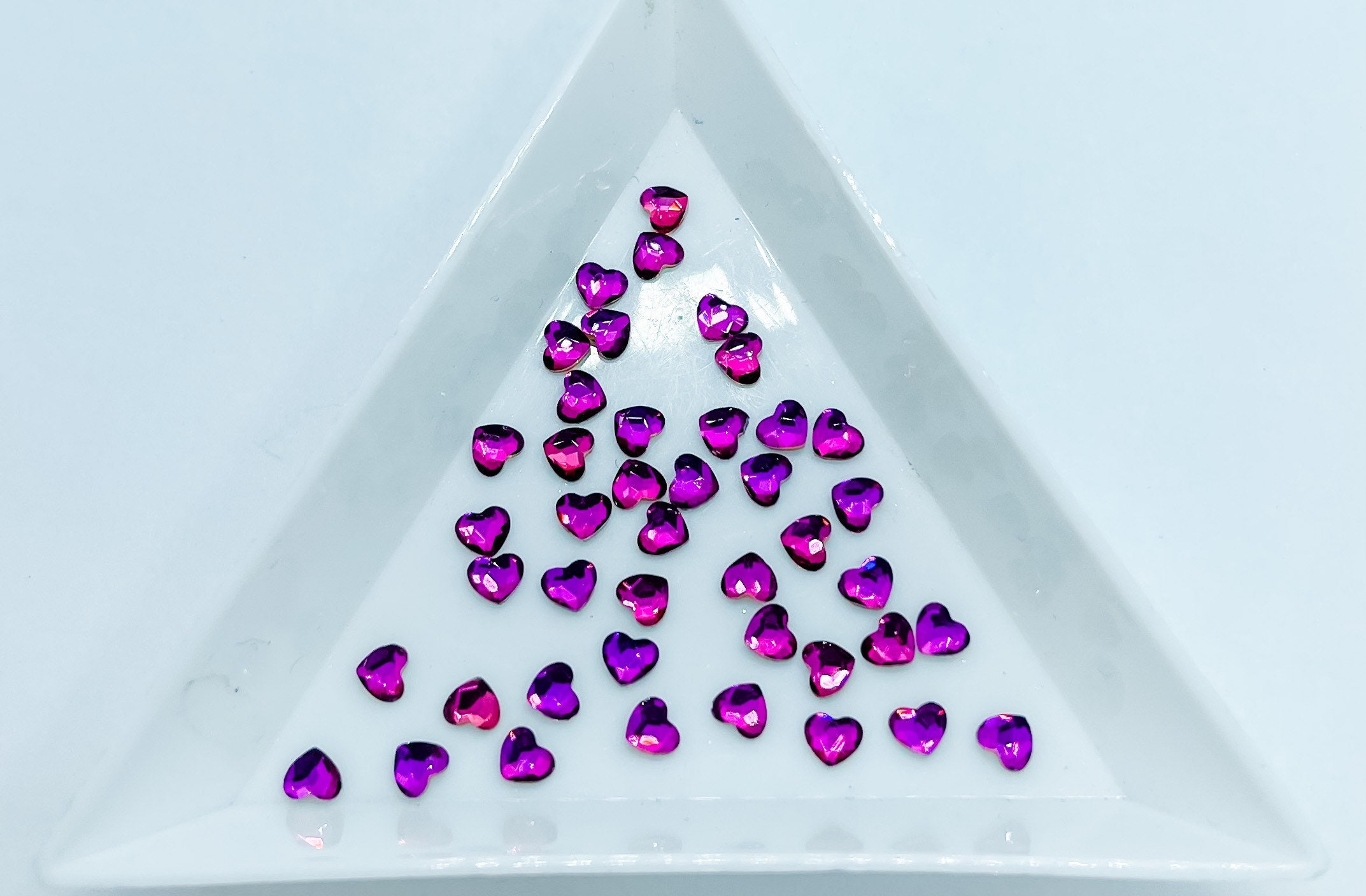 3MM Purple Flare Heart Hearts Shape Shaped Flatback Flat Back | Etsy