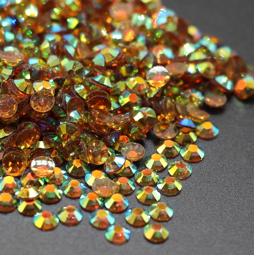 Translucent Brown AB Jelly Rhinestone Resin Flatback Flat Back 3MM 4MM ...