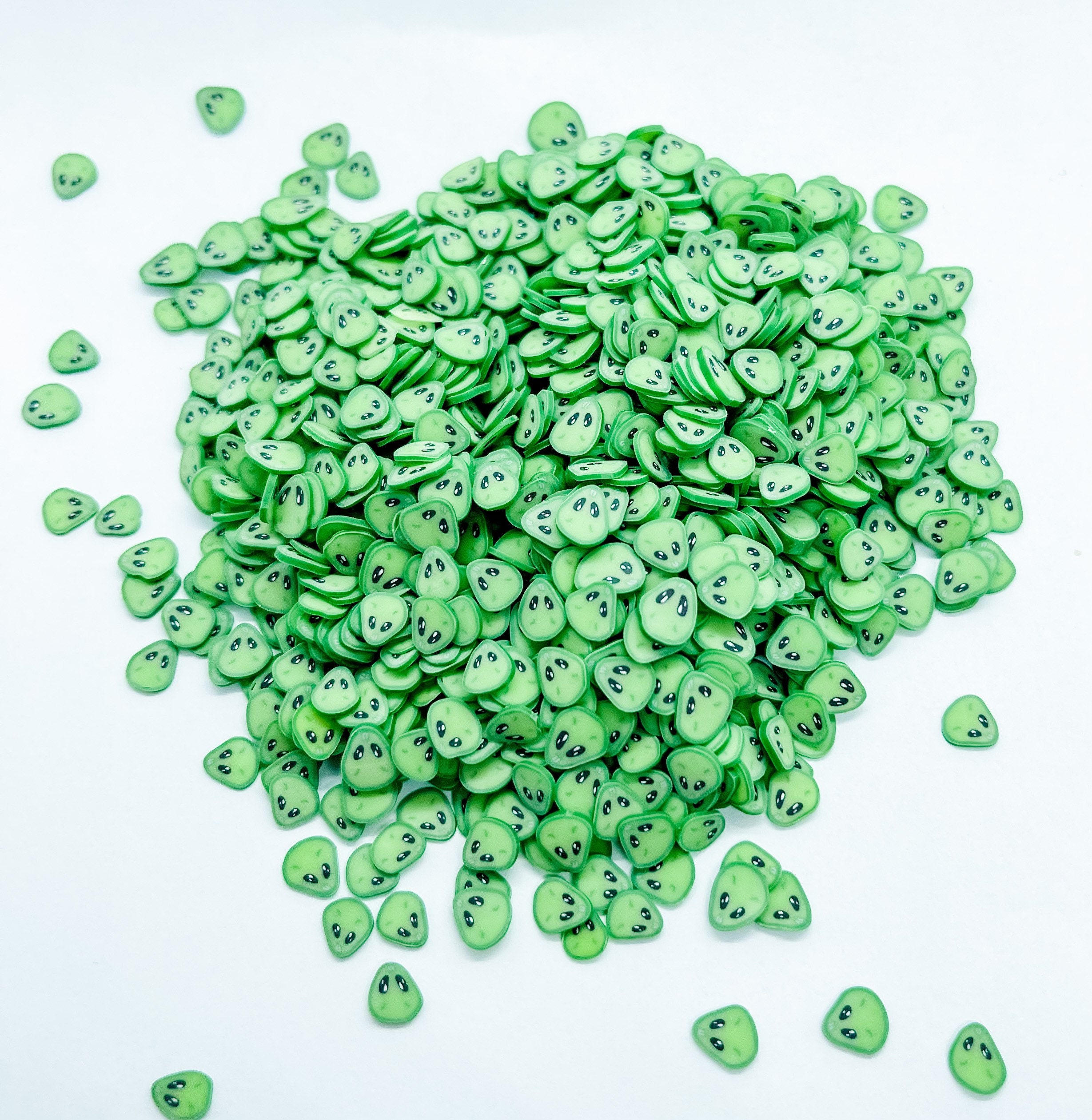 Space Alien Aliens UFO Halloween Slime Polymer Clay Slice | Etsy