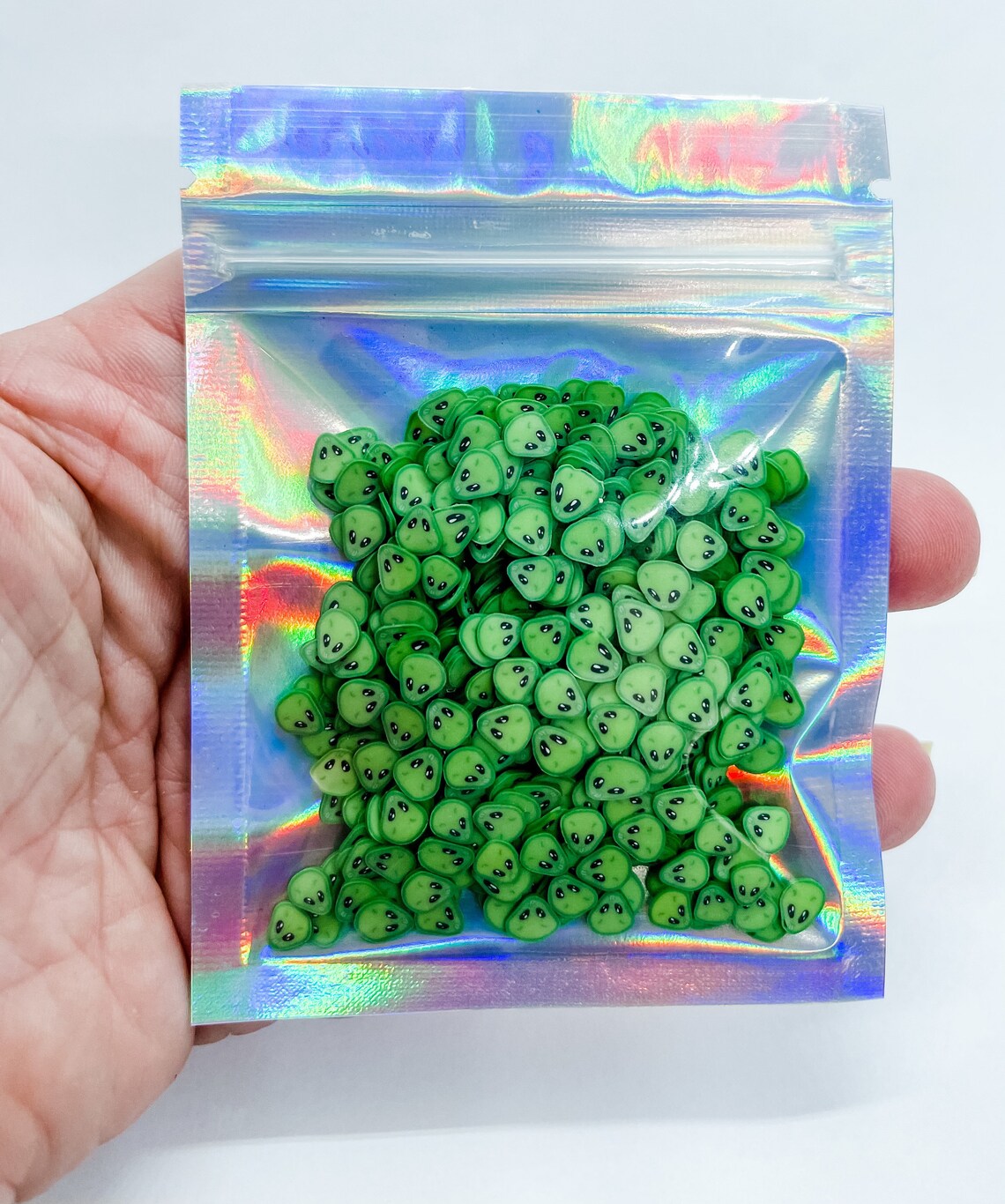 Space Alien Aliens UFO Halloween Slime Polymer Clay Slice - Etsy