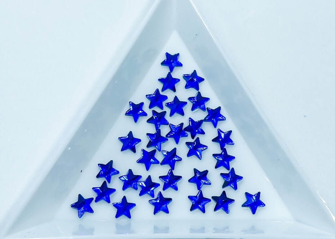 5MM Cobalt Blue Star Shape Shaped Flatback Flat Back Rhinestone ...