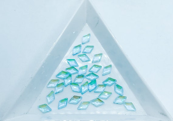 Blue Mist Translucent Glass 4x6mm Rhombus Shape Shaped - Etsy