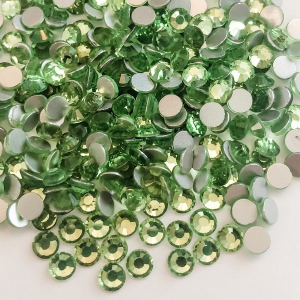 Flatback Green Rhinestones - Etsy