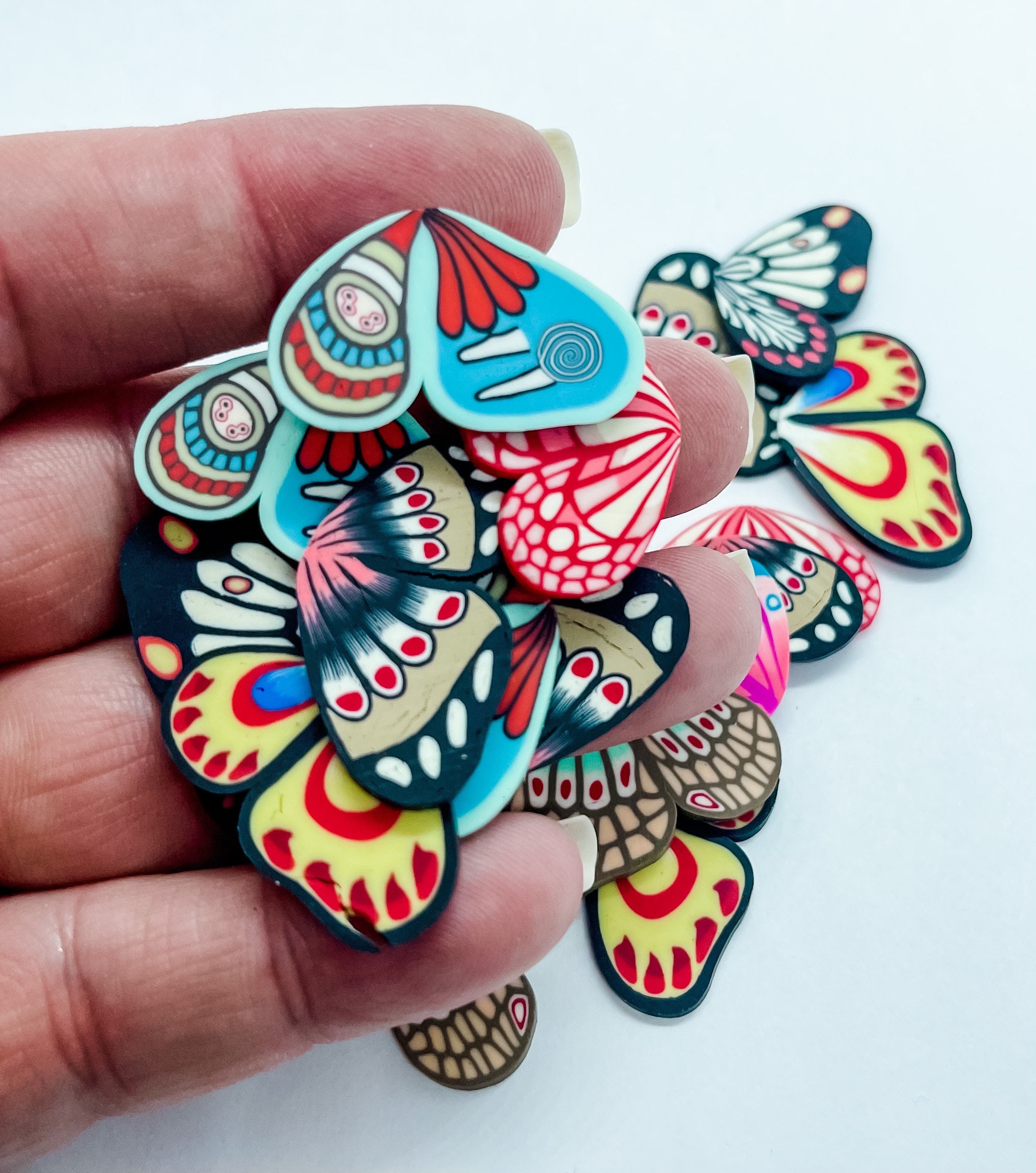 20 Pcs Butterfly Butterflies Half Wing Wings Slime Polymer - Etsy