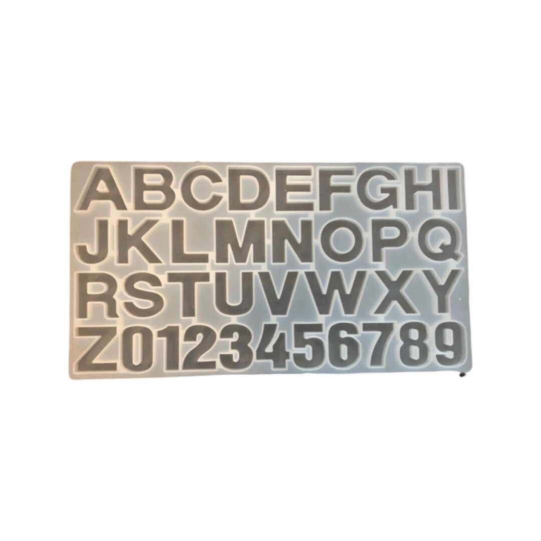 FORWARD Facing Alphabet Letters Letter Etched Resin Craft Silicon Mold ...
