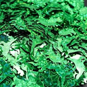 Green Dinosaur T-rex Tyrannosaurus Glitter Confetti Epoxy Tumblers ...