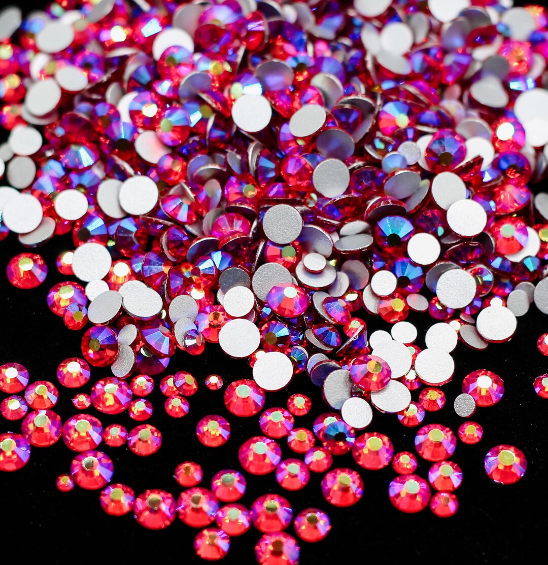 Lt Siam AB Flatback Rhinestone Mix Bag 1440 Pc Aurora Flat Back Dance ...