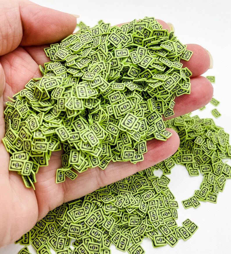 Dollar Bill Money Cash Bills Dinero Slime Polymer Clay Slice - Etsy