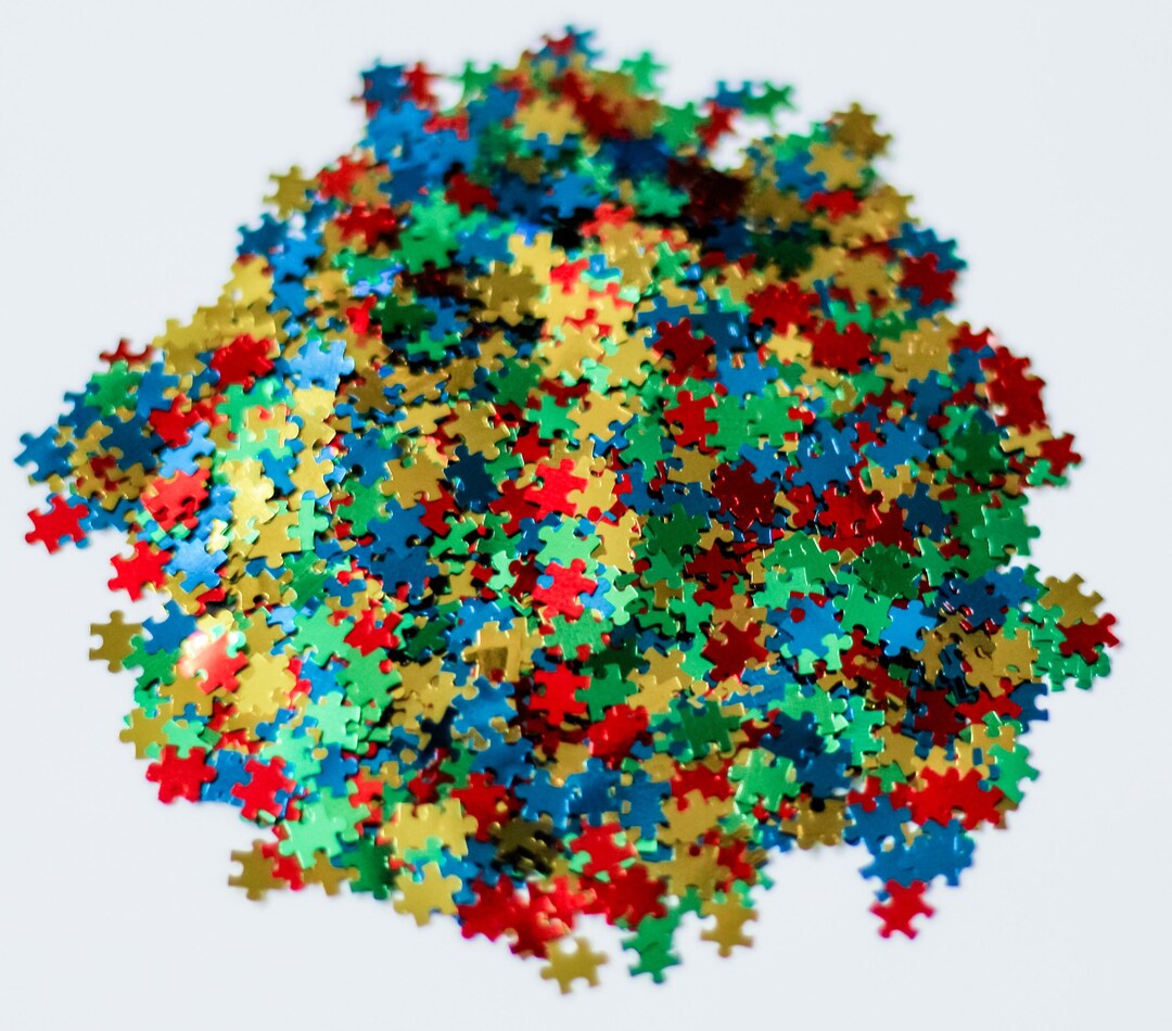 Autism Puzzle Awareness Glitter Confetti Epoxy Tumblers, Birthday Party ...