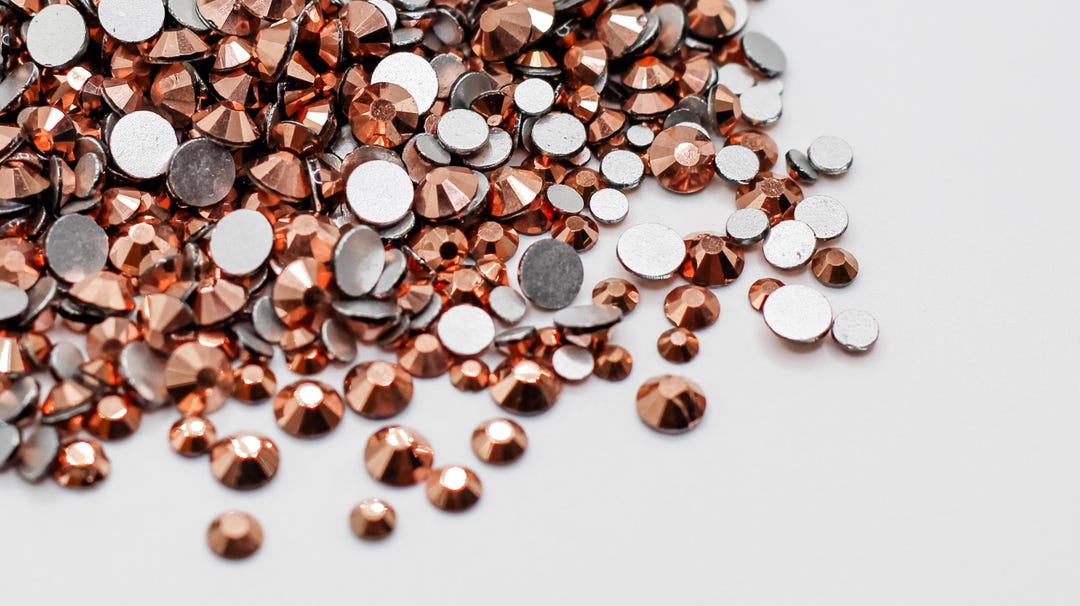 Rose Gold Flatback Rhinestone MIX Bag 1440 Pc Flat Back Dance Costume ...