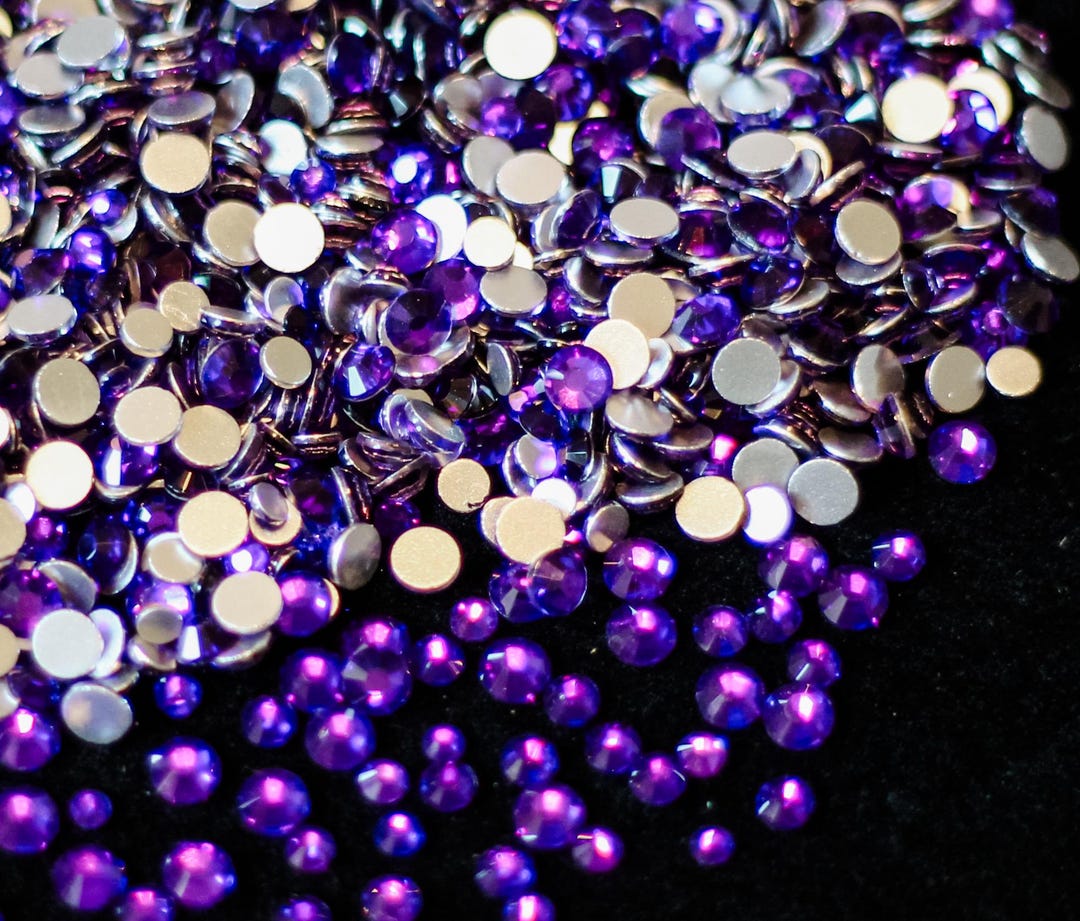 Pure Purple Flatback Rhinestone Flat Back 1440 Pc MIX Bag Dance Costume ...