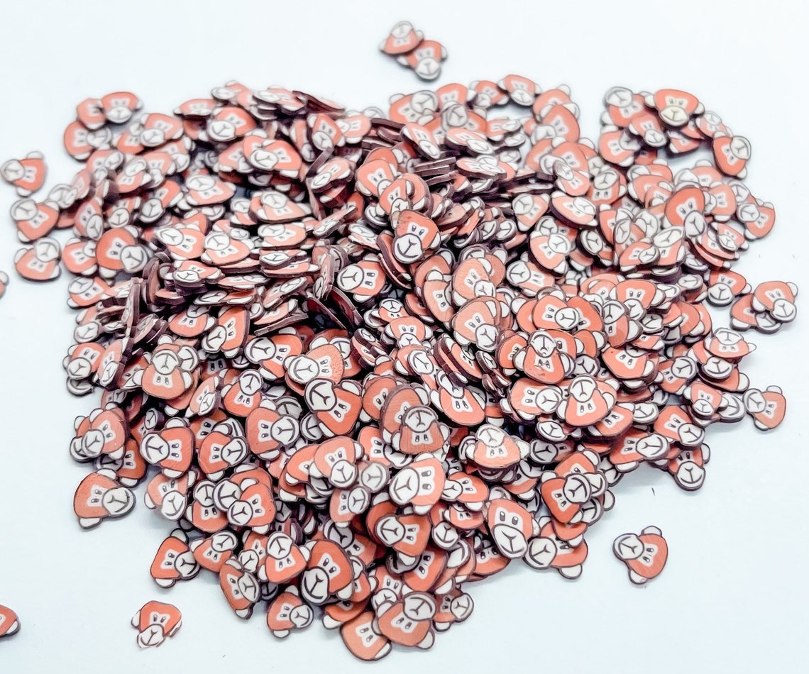 Monkey Monkeys Jungle Animal Sprinkle Slime Polymer Clay Slice | Etsy