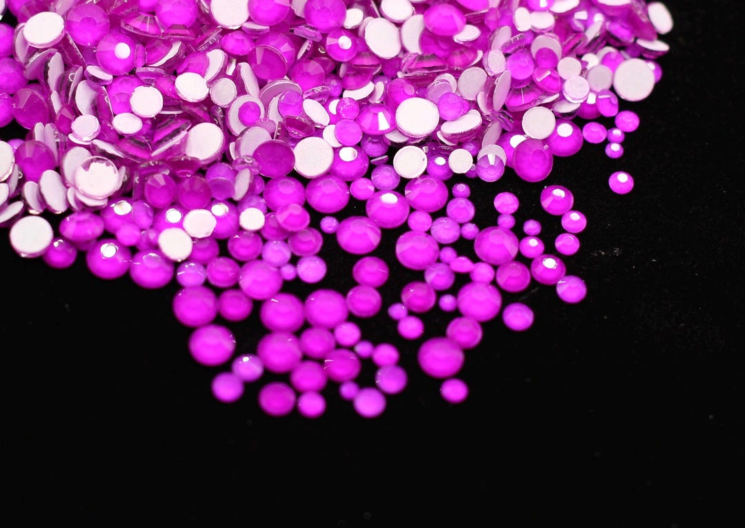 Neon Purple Flatback Rhinestone MIX Bag 1440 Pc Flat Back Dance Costume ...