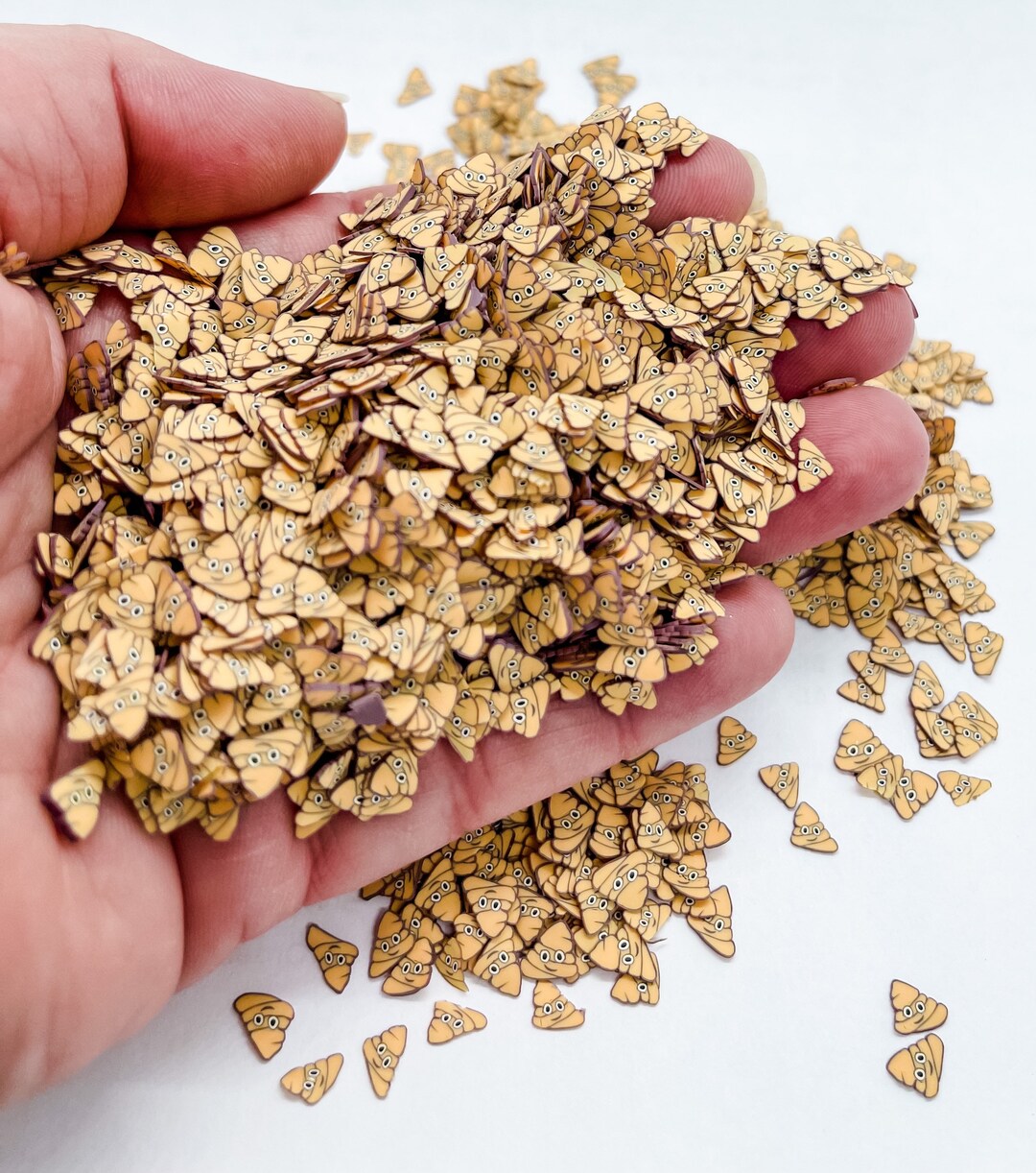 Poop Turd Pile Emoji Funny Slime Polymer Clay Slice Slices Fake Bake ...