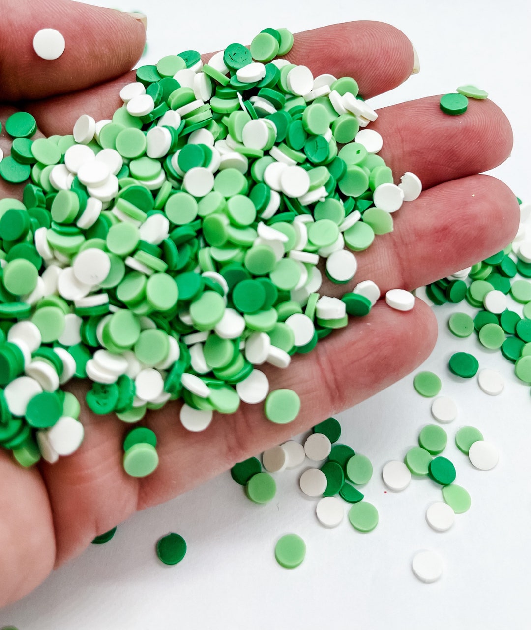 Green Polka Dot Mix Shamrock St Patty’s Patrick’s Day Sprinkle Slime ...