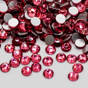 Rose Pink Flatback Rhinestone Flat Back Dance Costume DIY Rhinestones ...
