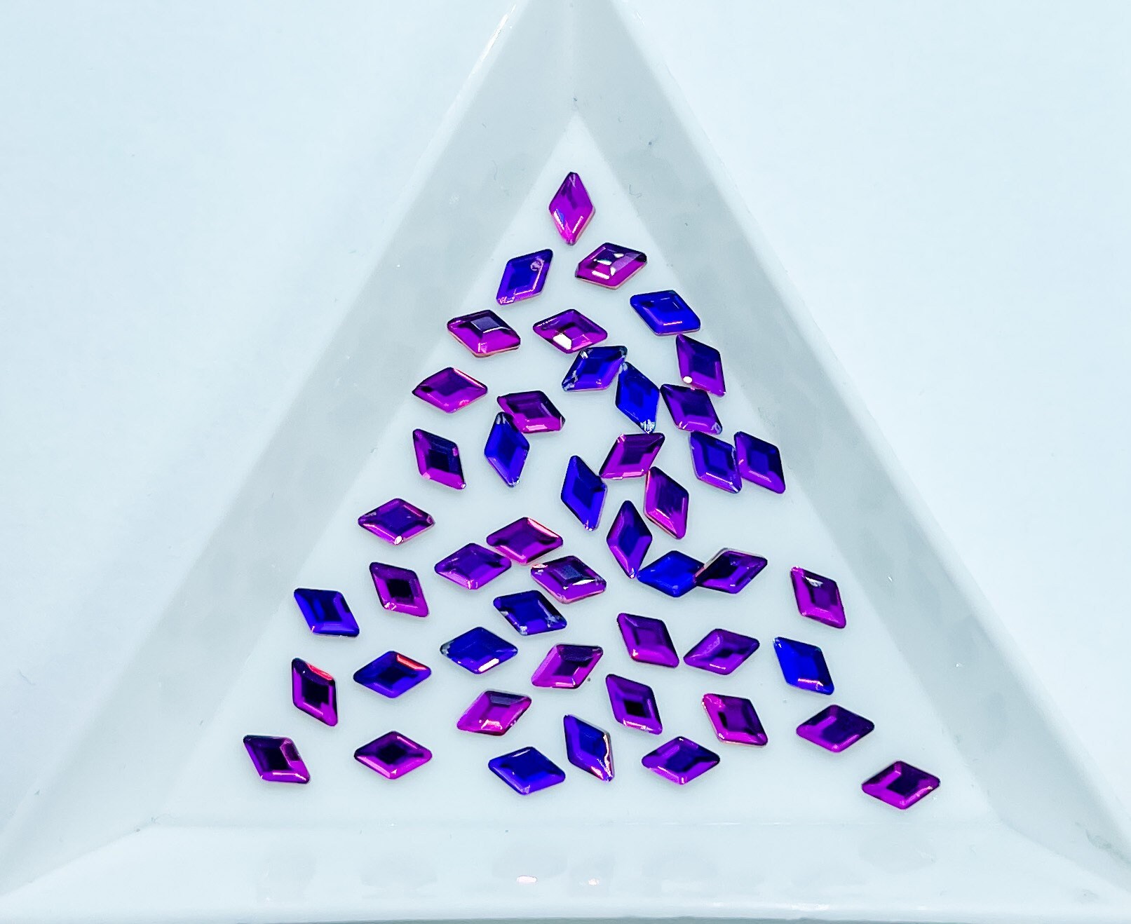 3x5mm Purple Flare Rhombus Shape Shaped Flatback Flat Back Rhinestone ...