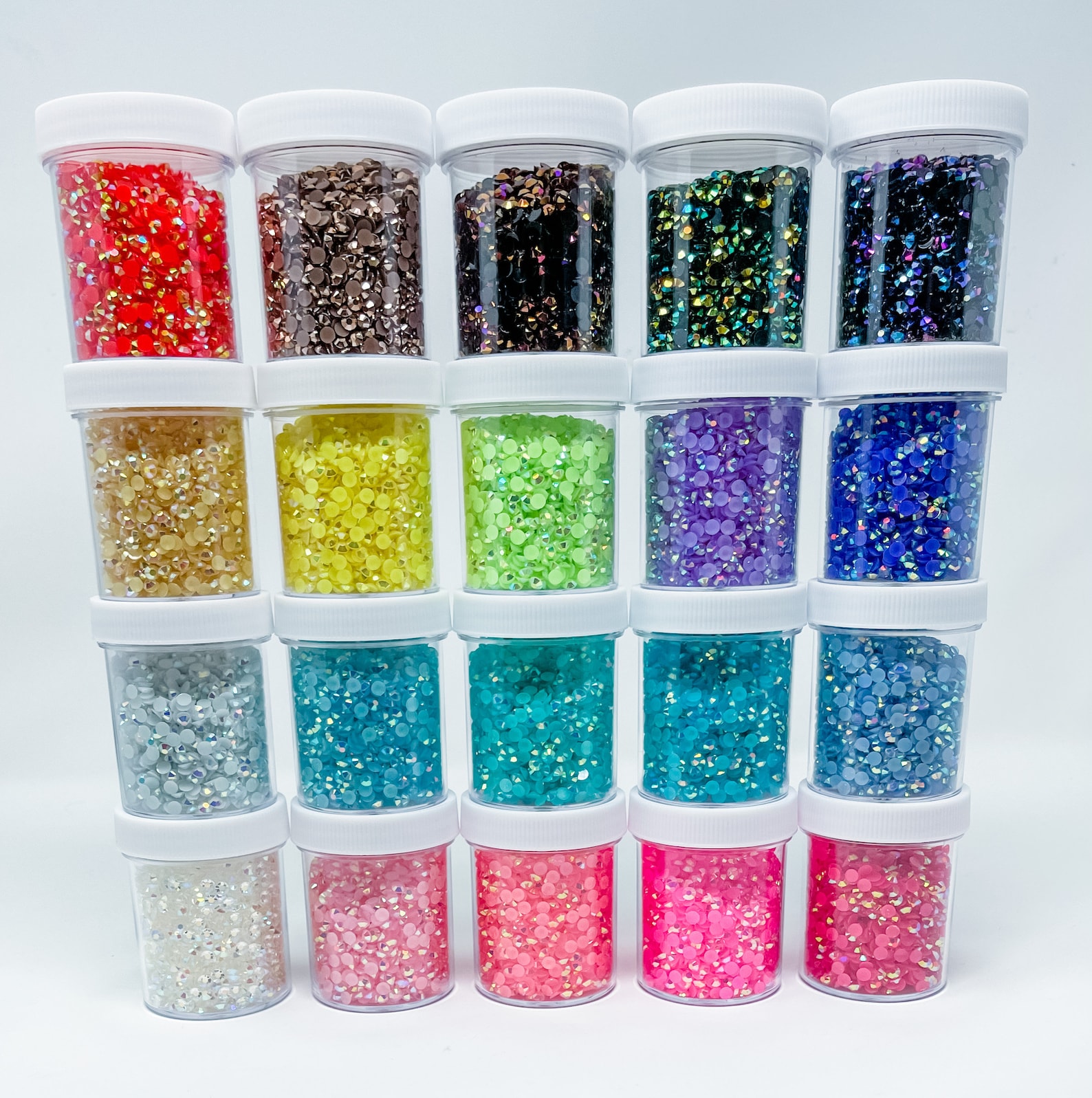 5MM SS20 Cup Jelly Resin Rhinestone JAR 1oz 2oz 4oz Rhinestones You ...