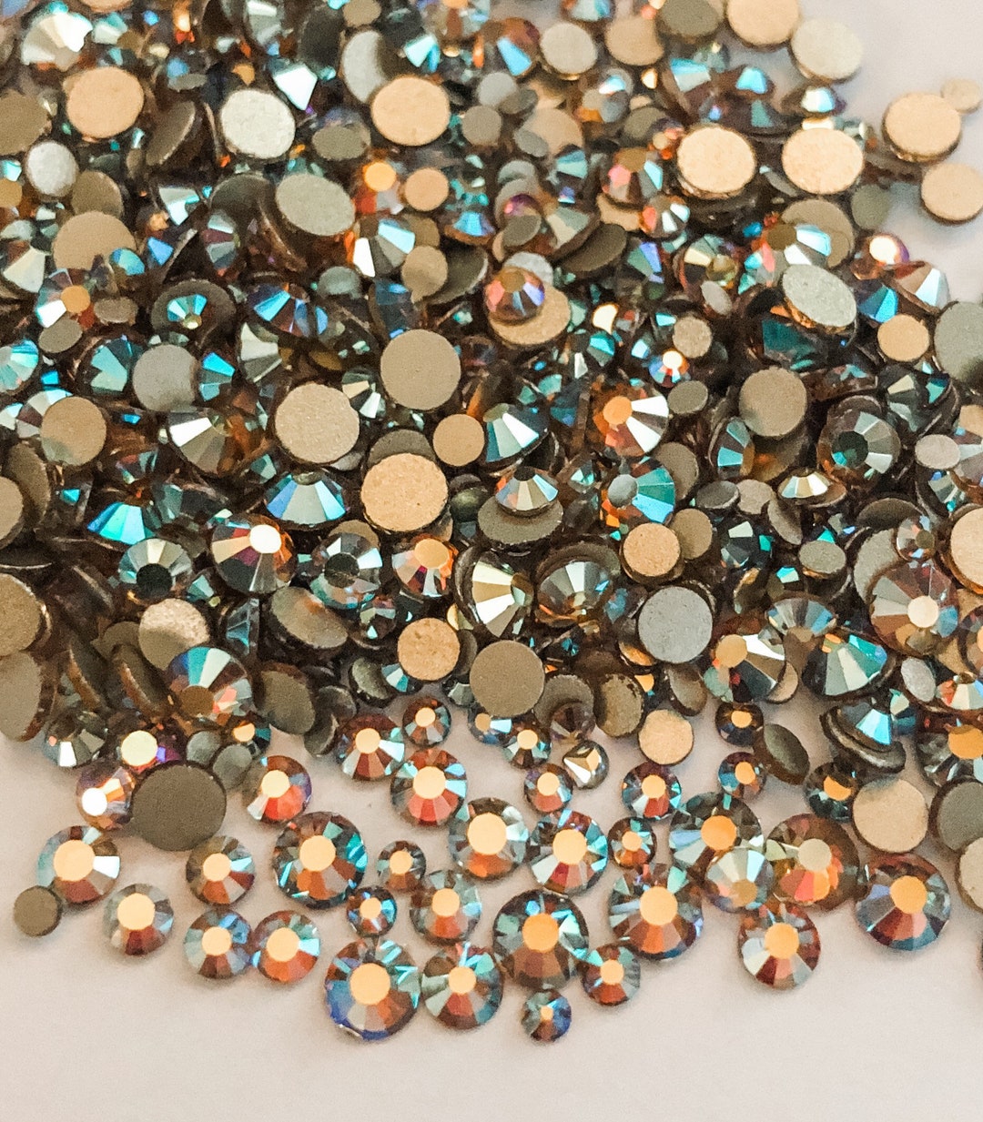 1440 Pieces Mix MIXED Sizes Blue Dawn Flatback Flat Back Rhinestone ...