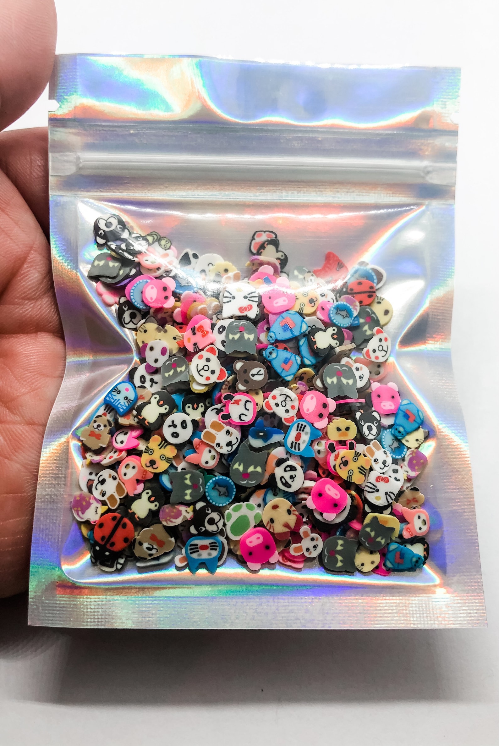 Animals Mix Assortment Pig Cat Dog Frog Slime Polymer Clay Slice for ...