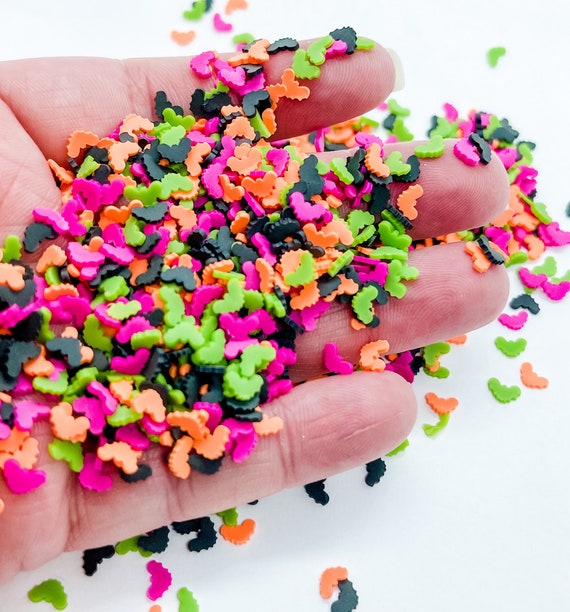 Mixed Bat Bats Halloween Black Green Slime Polymer Clay Slice - Etsy