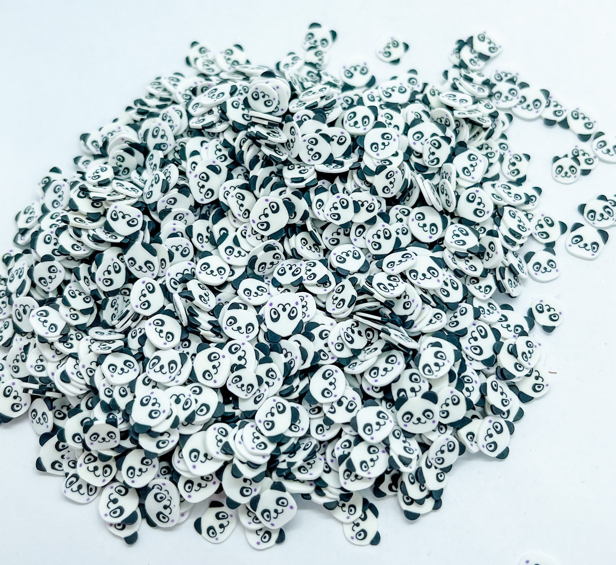Panda Pandas Face Jungle Animal Animals Sprinkle Slime Polymer - Etsy
