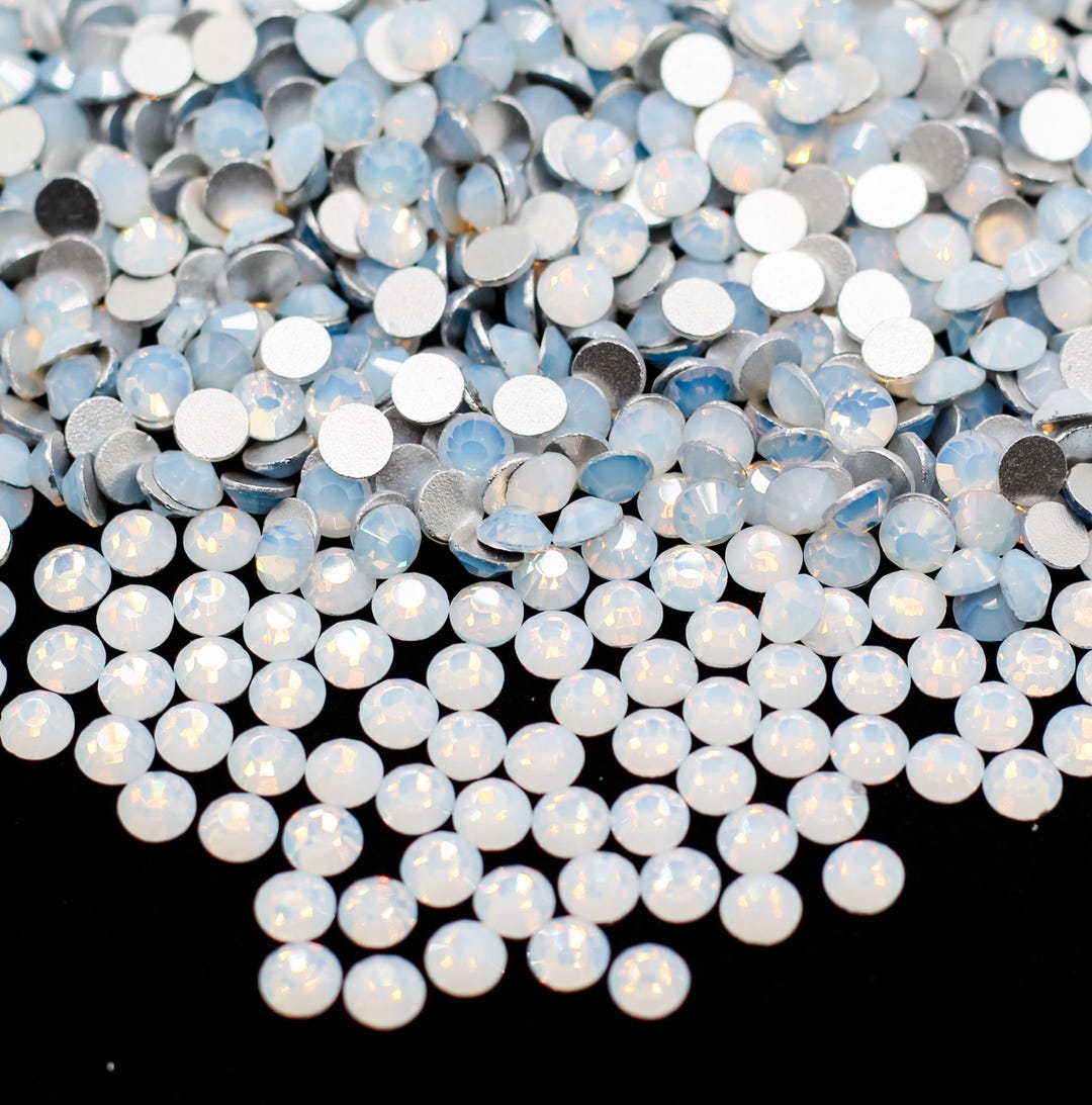 White Opal Flatback Rhinestone Flat Back Dance Costume DIY Rhinestones ...