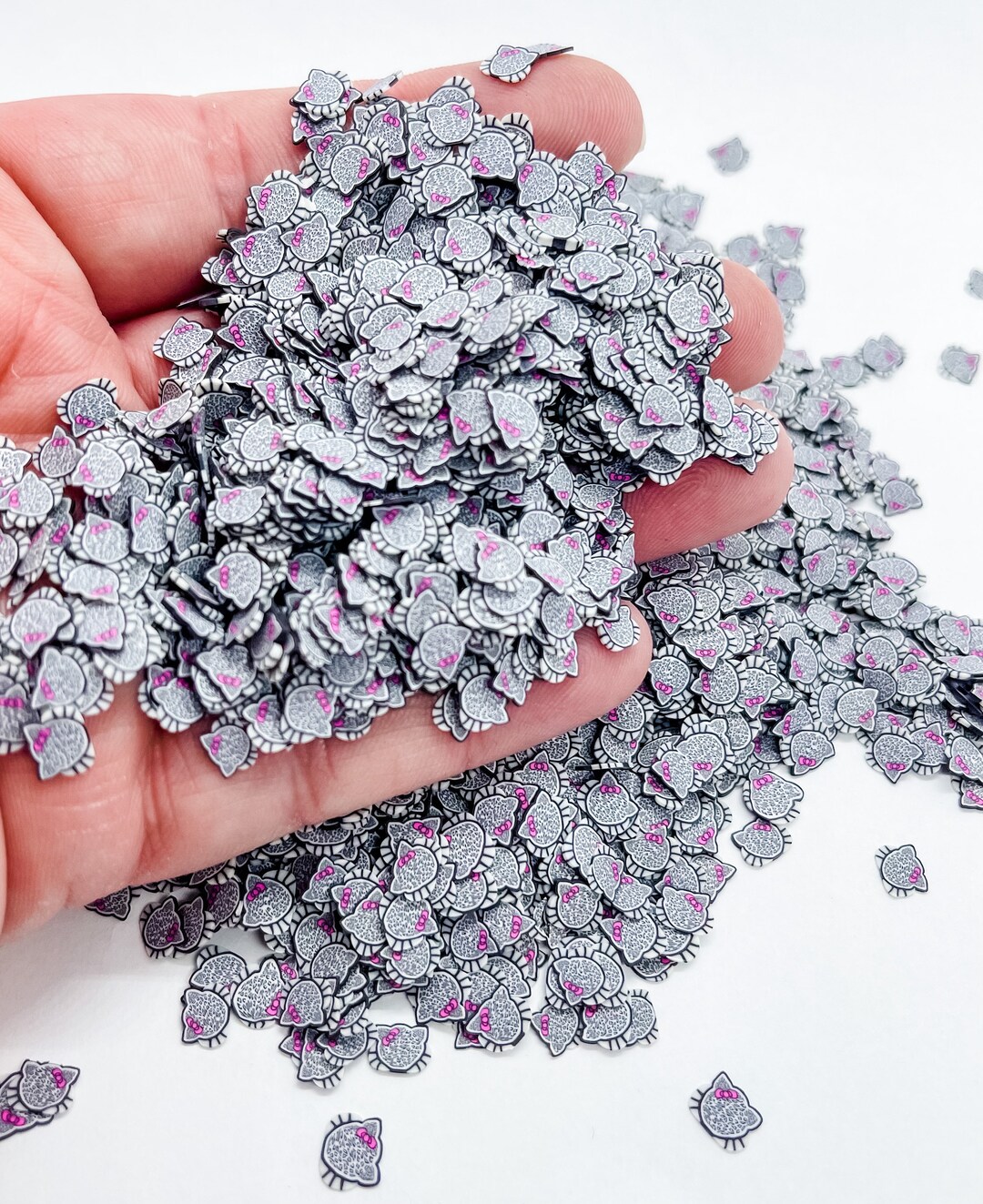 Kitty Cat Leopard Print Bow Slime Polymer Clay Slice Slices Fake Bake ...