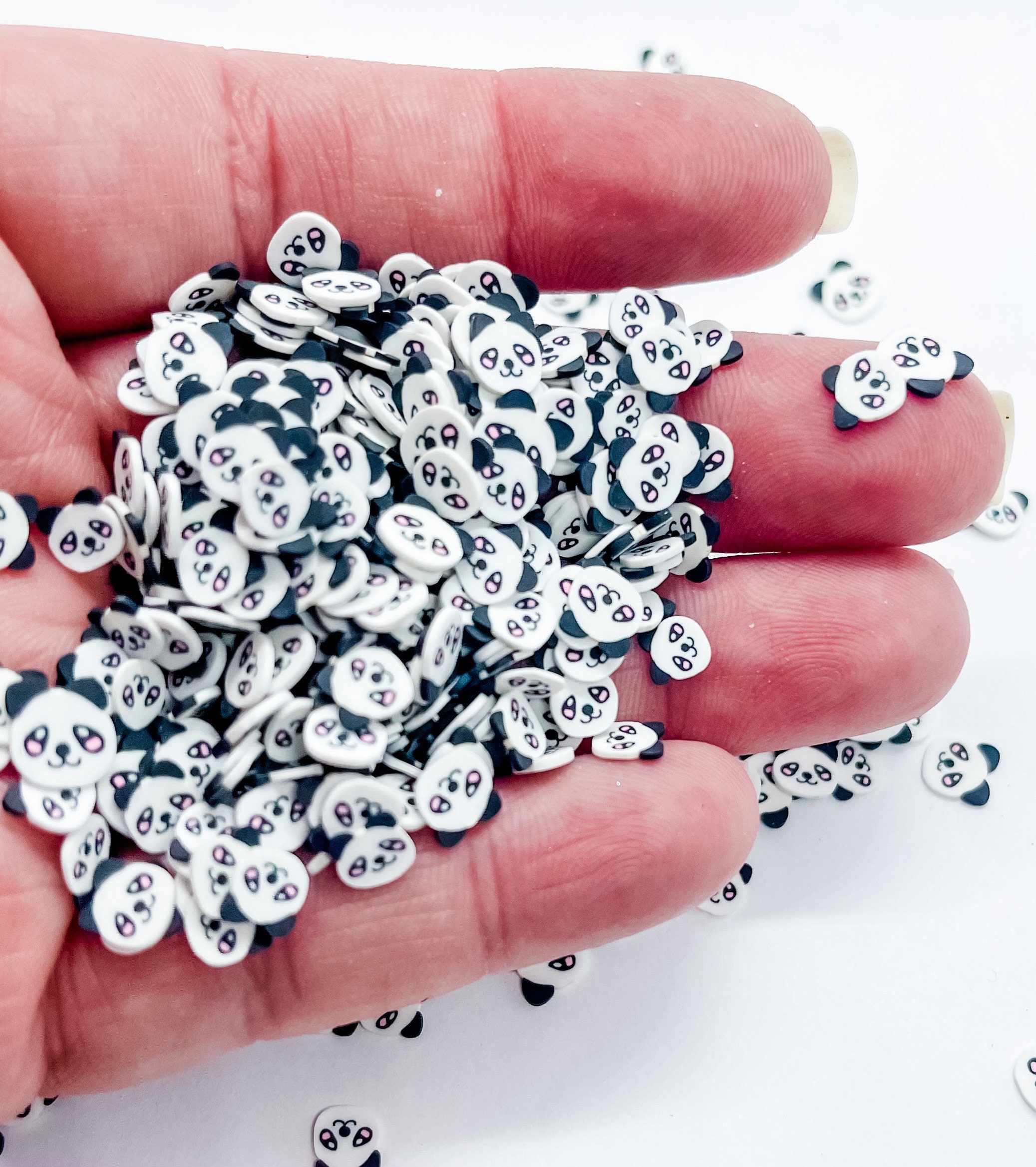 Panda Pandas Face Jungle Animal Animals Sprinkle Slime Polymer | Etsy