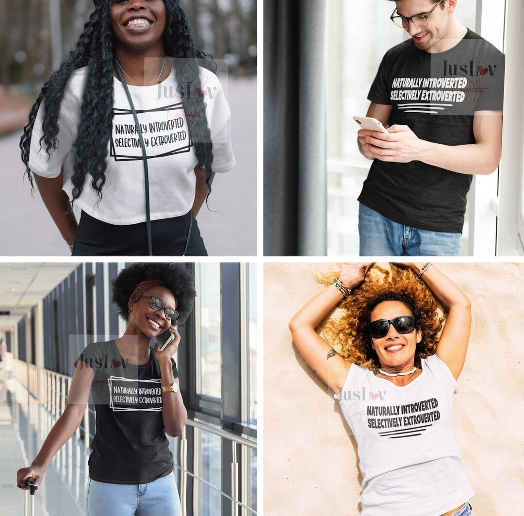 Naturally Introverted Selectively Extroverted (2 Designs) SVG PNG ...