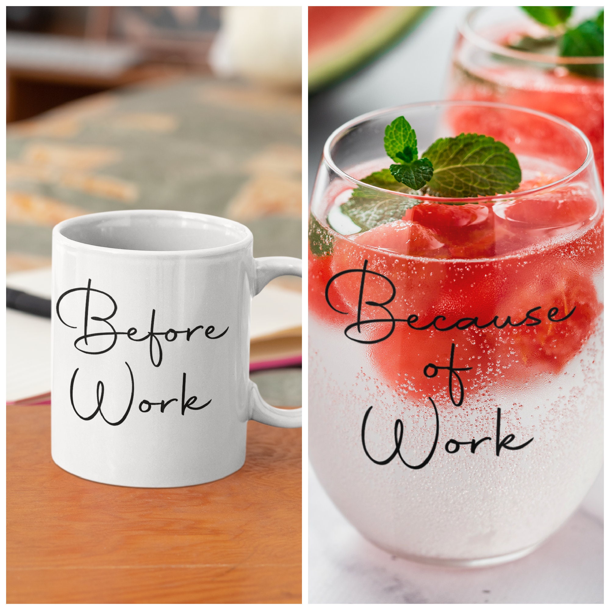 Before Work/because of Work SVG Digital Download Instant - Etsy UK