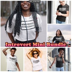 Introvert Mini Bundle SVG PNG| Instant Downloads| Digital Downloads ...
