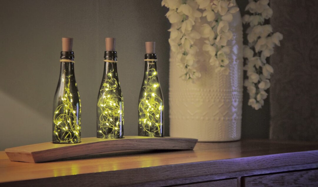 Oak Stave Bottle Light Display - Etsy