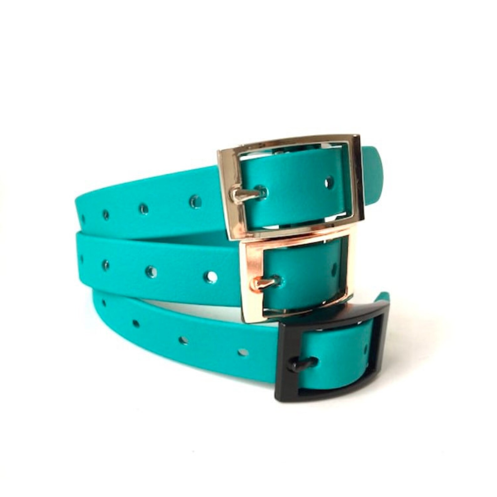 Teal Biothane Dog Collar Waterproof Dog Collar - Etsy UK